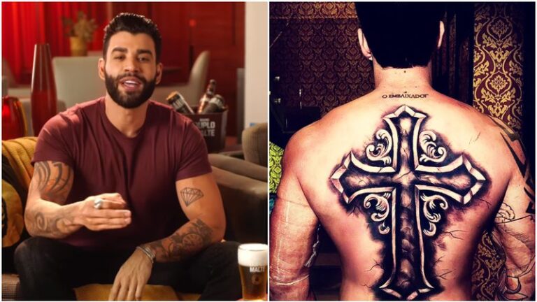 Gusttavo Lima exibe nova tatuagem gigante nas costas e explica: “sem ...
