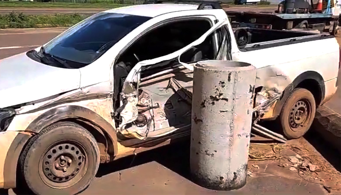 Colisão entre carreta e carro em uma das vias principais de Sinop deixa mulher ferida | Só Notícias